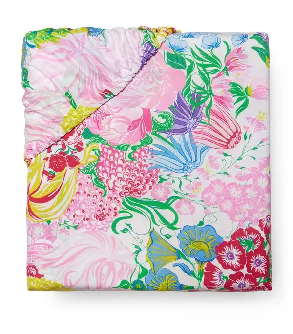 PRATESI Millefiori Super King Fitted Sheet - Pink