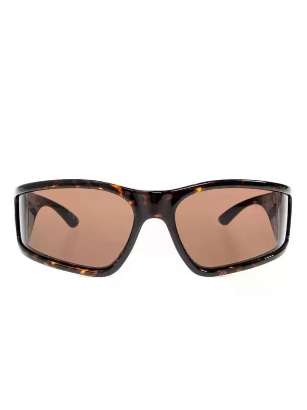 Balenciaga Tortoiseshell Shield Sunglasses - Brown