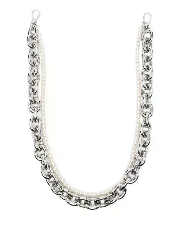 Simone Rocha Pearl-embellished Bag Strap - Silver