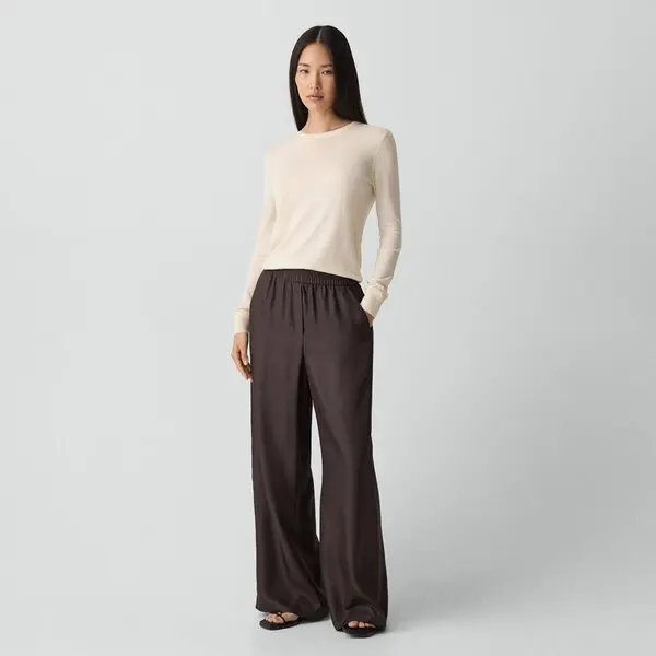 Theory Pull-on Track Pant In Mod Silk Twill