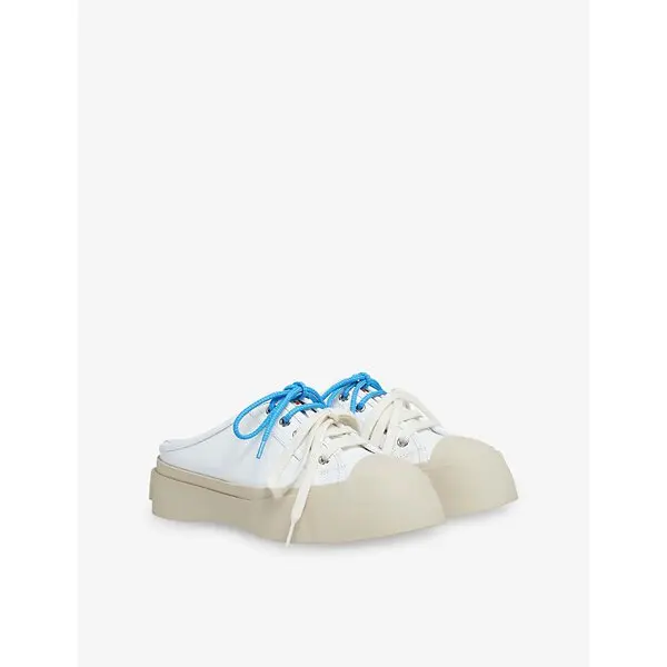Marni Backless Leather Platform Trainers