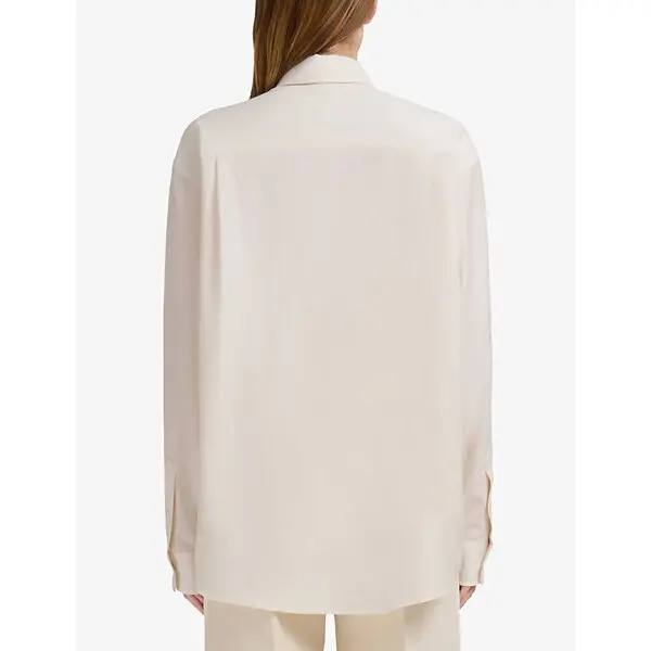 Marni Cotton-blend Blouse With Ruffle Panel
