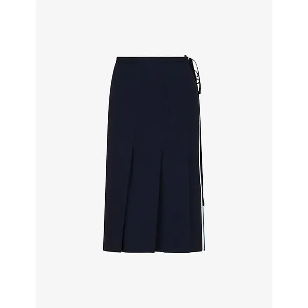 Marni Wrap-front Wool Midi Skirt