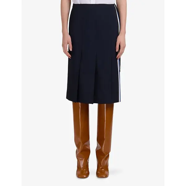 Marni Wrap-front Wool Midi Skirt