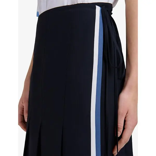 Marni Wrap-front Wool Midi Skirt