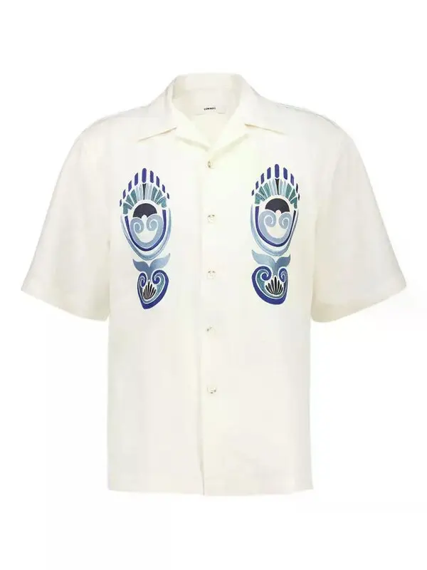 Commas Camp-collar Embroidered Shirt
