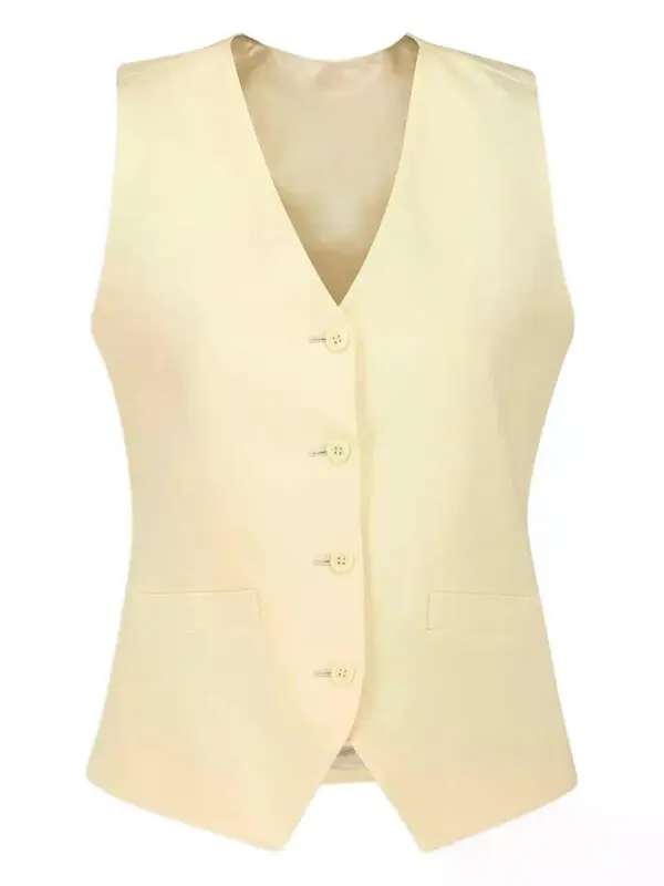 PAULA Button-up Linen Vest