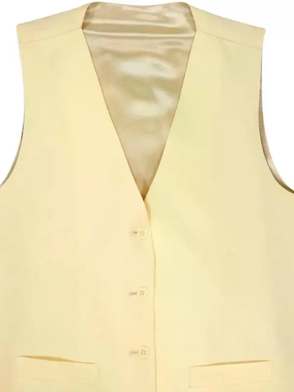 PAULA Button-up Linen Vest