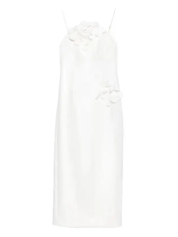 Acler Bilston Floral-Embellished Midi Dress - White | Editorialist