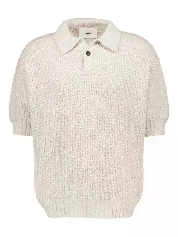 Commas Textured Knit Polo Shirt