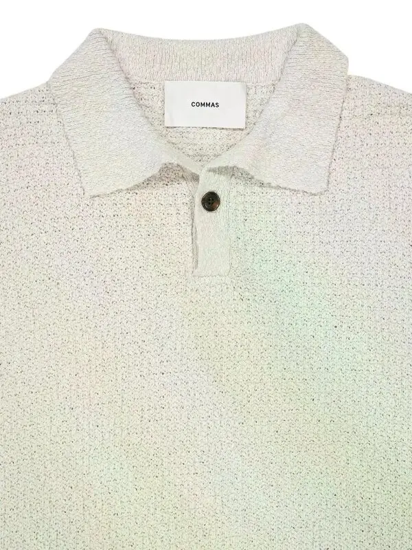 Commas Textured Knit Polo Shirt