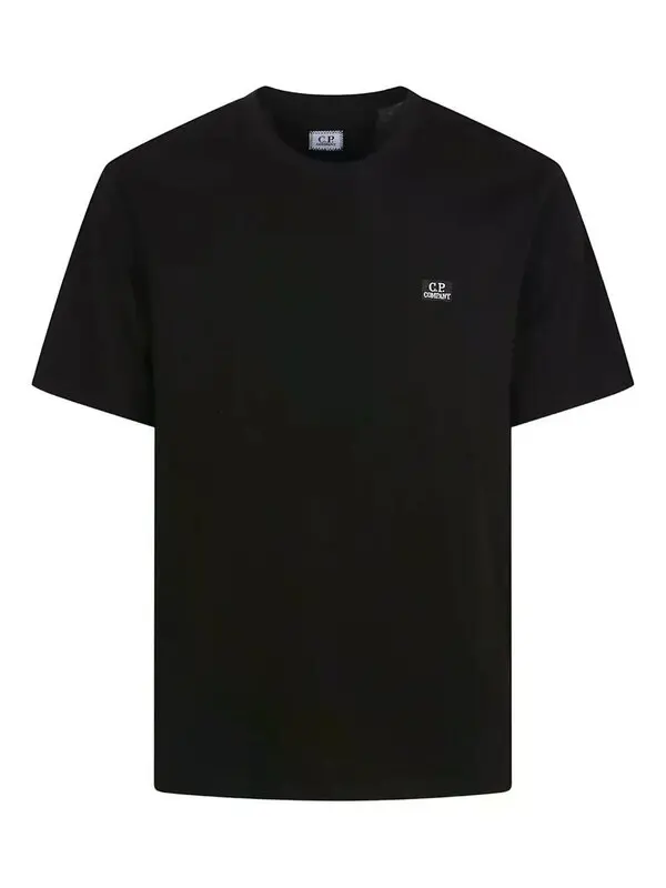 C.P. COMPANY 30/1 Jersey Short-sleeve Logo Patch T-shirt - Black