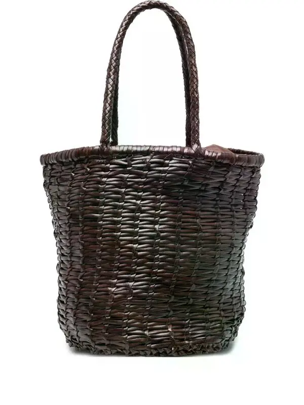Dragon Diffusion Woven Leather Bucket Bag