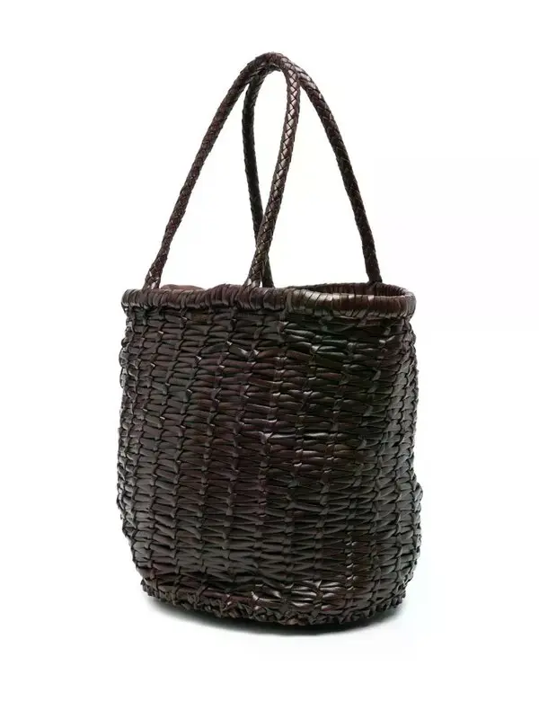 Dragon Diffusion Woven Leather Bucket Bag