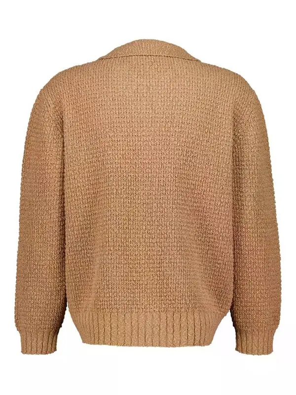 Commas Textured-knit Cardigan - Brown