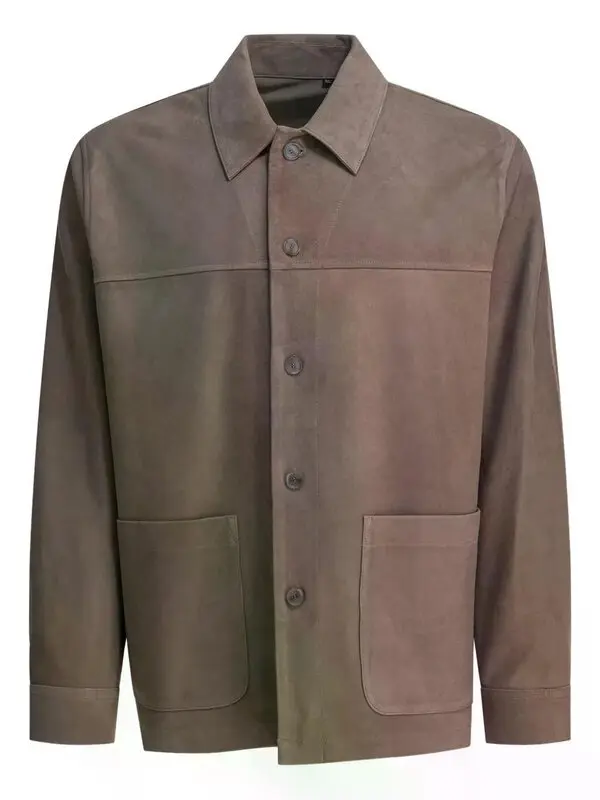 Vince Patch-pocket Lambskin Jacket - Brown
