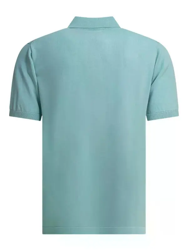 BEAMS Short-sleeve Cotton Polo Shirt - Blue
