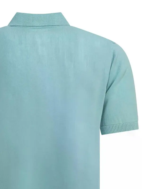 BEAMS Short-sleeve Cotton Polo Shirt - Blue