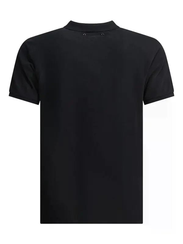 ALTUM Short-sleeve Buttoned Polo Shirt - Black