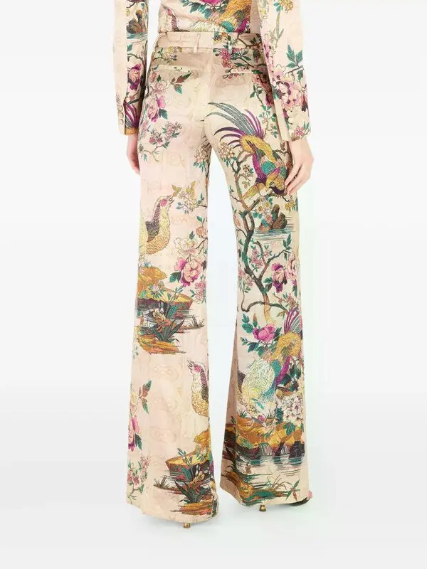 Roberto Cavalli Floral Printed Trousers