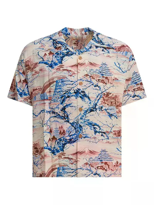SUN SURF Japan-scenery Shirt - Blue