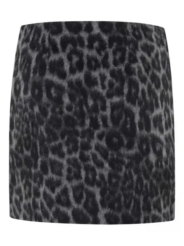Federica Tosi Leopard-print Mini Skirt - Black
