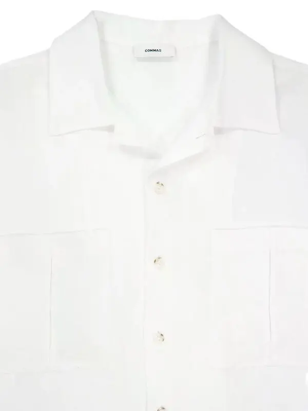 Commas V-neck Patch-pocket Shirt