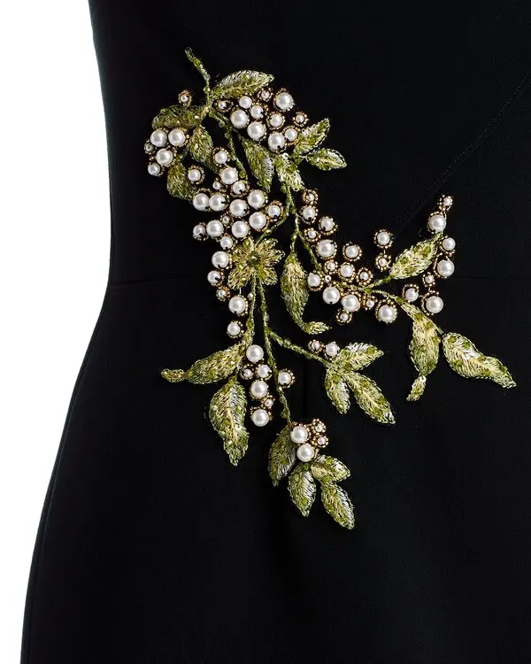 Rickie Freeman For Teri Jon Embellished Cape Dress