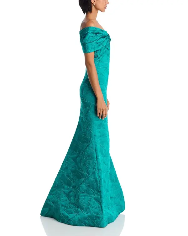 Rickie Freeman For Teri Jon Textured Mermaid Gown