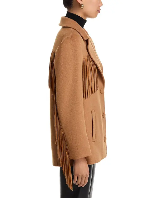 Cinq À Sept Keeley Fringe Trim Coat