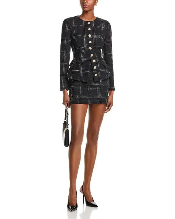 Generation Love Ophelia Windowpane Tweed Jacket