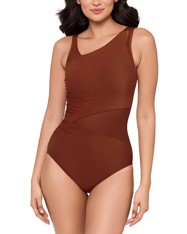 Miraclesuit Illusionist Azura Shaping One Piece Swimsuit - Copper Brown
