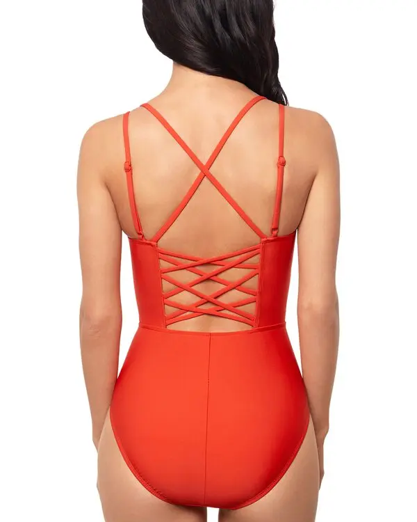 Magicsuit Solid Sigourney One-piece Swimsuit - Blaze
