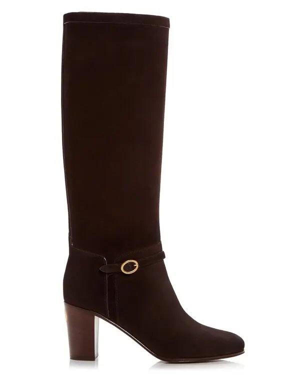Valentino Garavani Pattie Tall Suede Boots - Brown