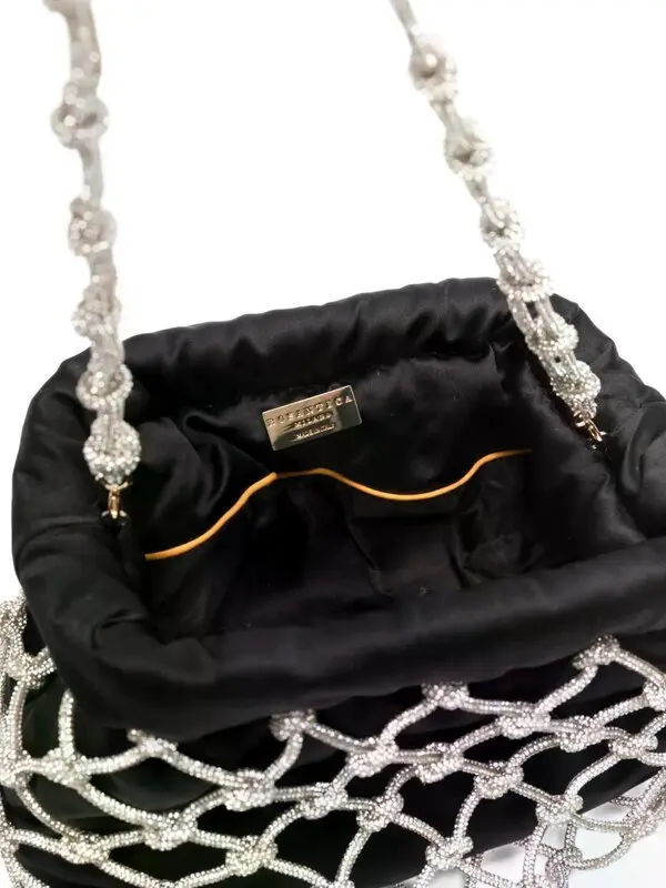 Rosantica Crystal-embellished Satin Clutch