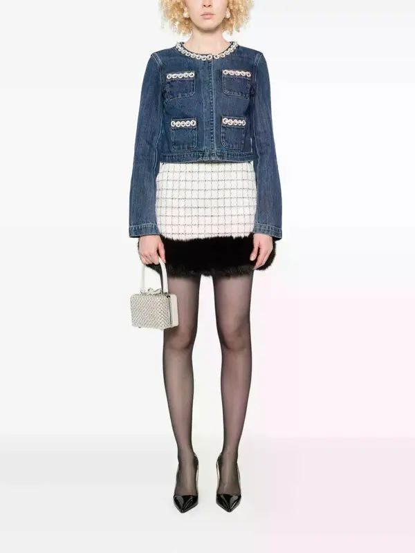 SELF-PORTRAIT Embellished Denim Jacket