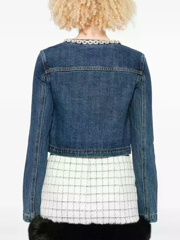 SELF-PORTRAIT Embellished Denim Jacket