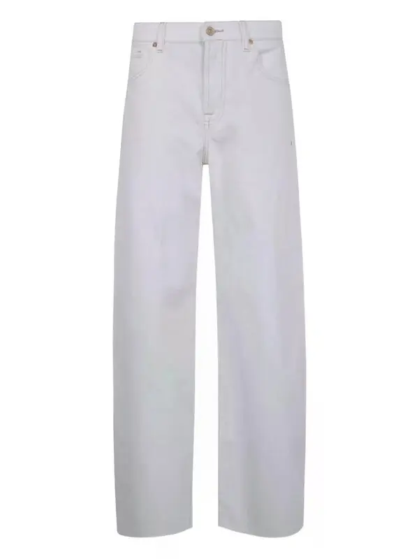 7 For All Mankind Wide-leg Jeans - White