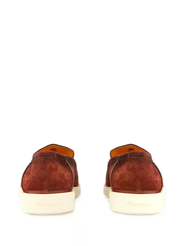 Santoni Suede Loafers - Brown
