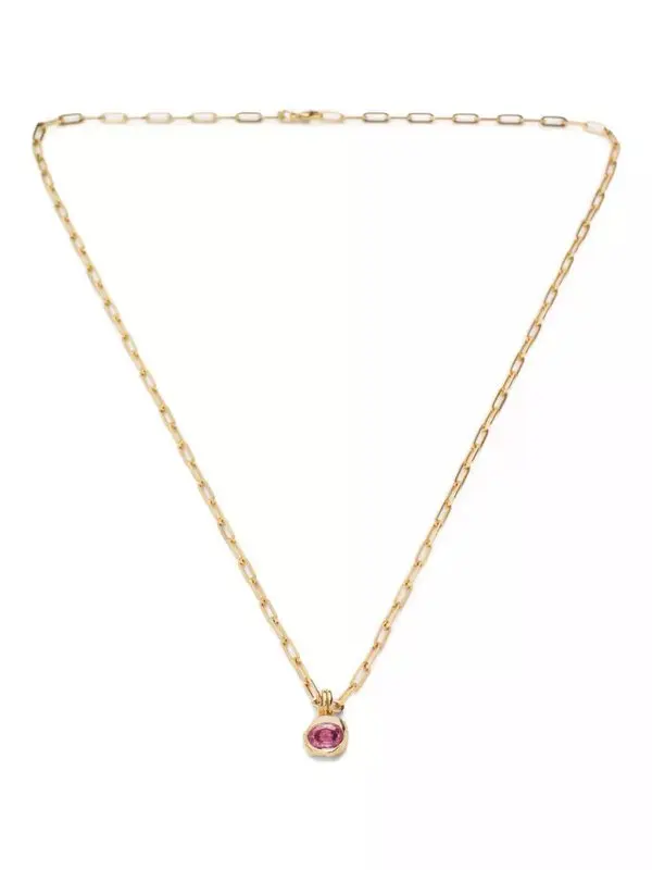 NADIA SHELBAYA 18k Yellow Gold Sapphire Necklace - Pink