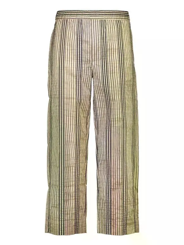 Commas Striped Elasticated-waist Trousers
