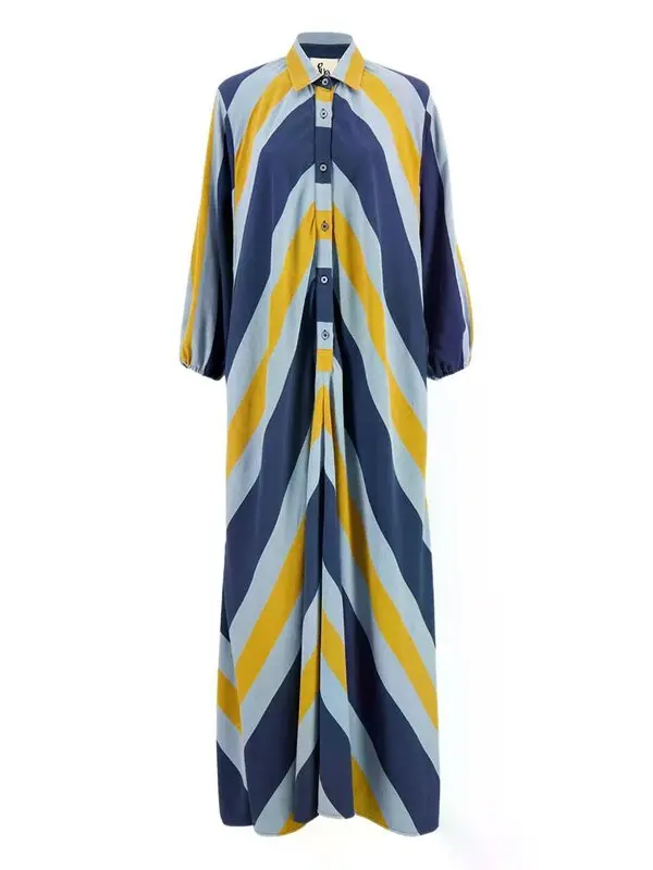 PAULA Chevron-patterned Maxi Dress