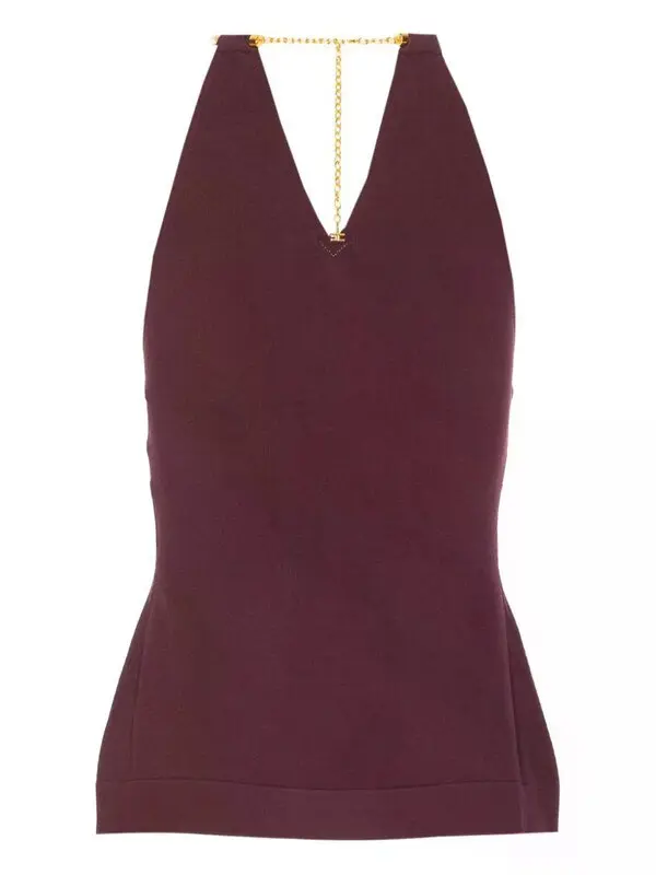 Elisabetta Franchi Chain-neckline Sleeveless Top