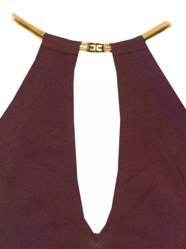 Elisabetta Franchi Chain-neckline Sleeveless Top