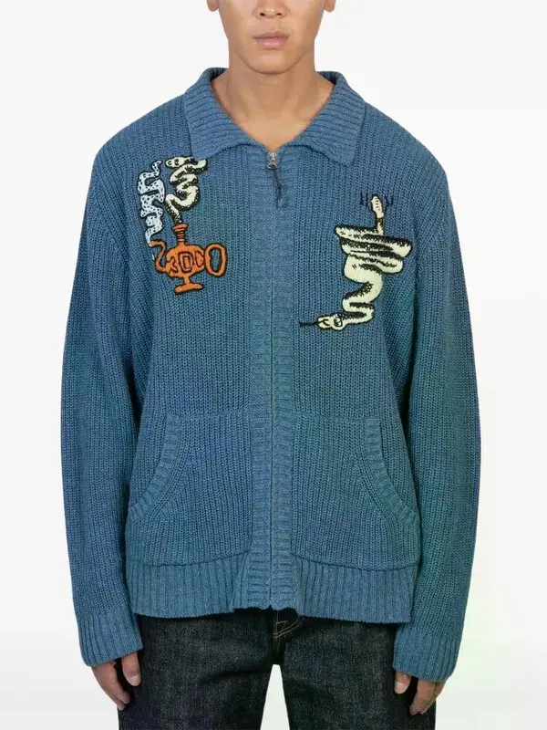 BRAIN DEAD Snake Charmer Zip-up Cardigan