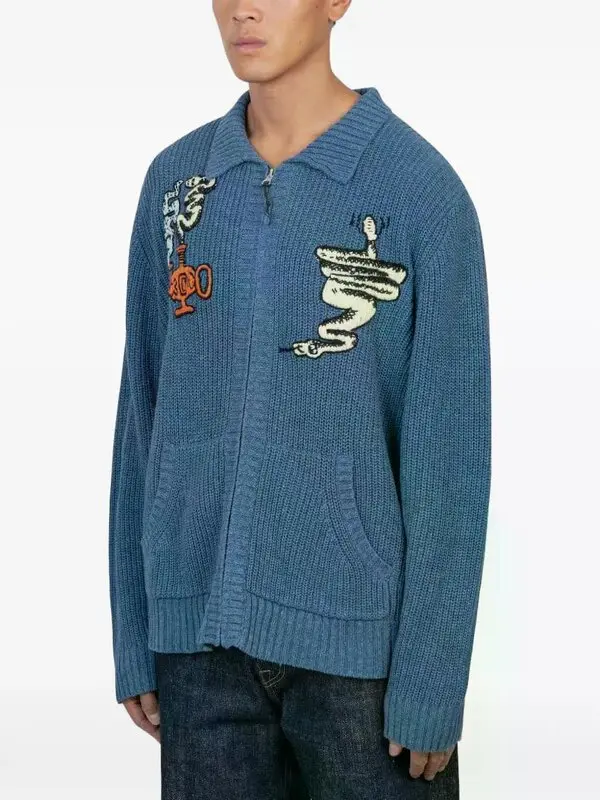 BRAIN DEAD Snake Charmer Zip-up Cardigan
