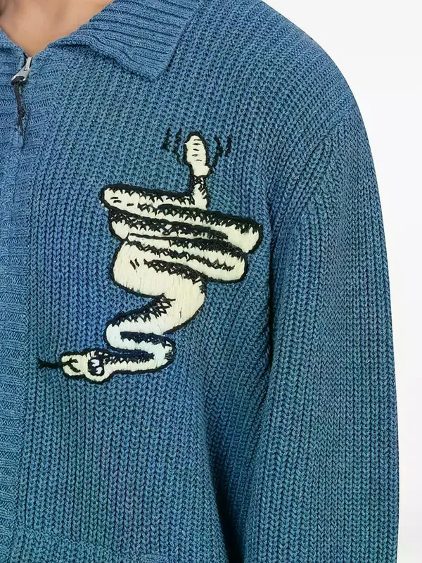 BRAIN DEAD Snake Charmer Zip-up Cardigan