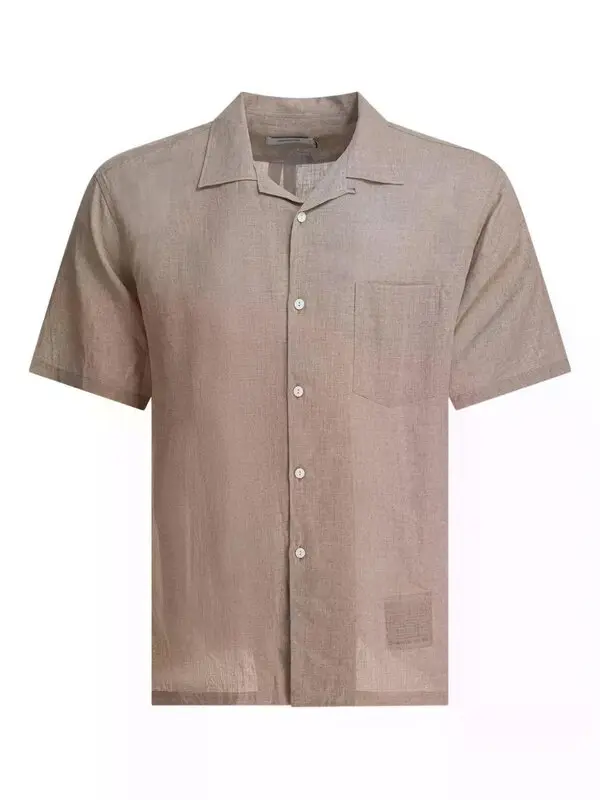 NONNATIVE Revere-collar Linen Shirt - Neutrals