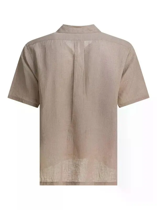 NONNATIVE Revere-collar Linen Shirt - Neutrals