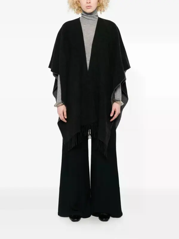 Fabiana Filippi Fringed V-neck Poncho